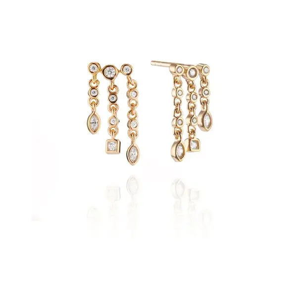 AARIA LONDON Paros Illusion Earrings - Silver