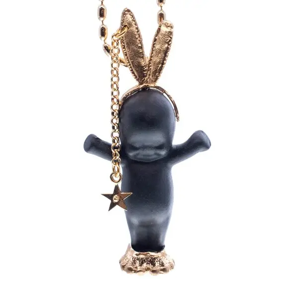 GEM KINGDOM Black / Gold Happy Baby Rebel Rabbit Gold - Black/gold