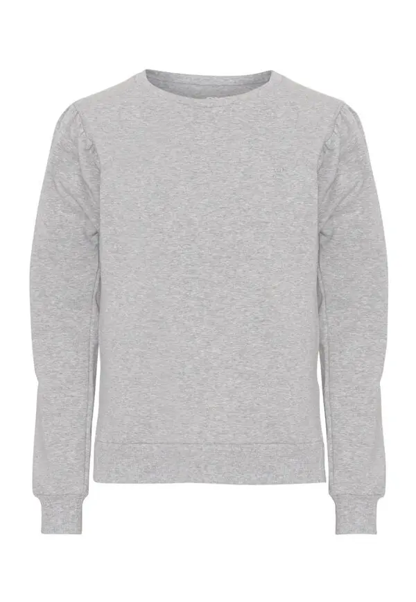 GROBUND Signe Sweatshirt The One With Nice Sleeves In Melange - Grey