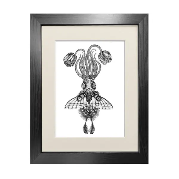 EMILY CARTER Tethidadoptera' Fine Art Print A4 - Black