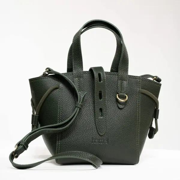 HAMEL ATELIER Spiga Leather Tote Bag - Green