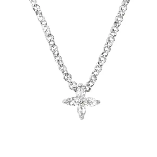 UCHI & SOTO Kinmokusei Floral Pendant Necklace - Silver