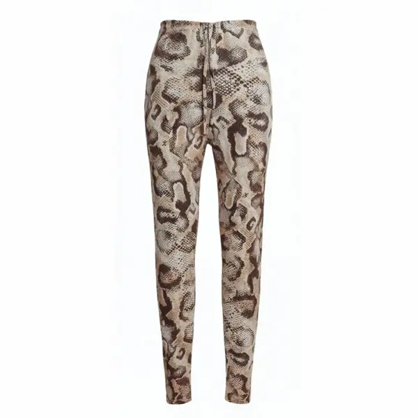 BEFITNESSLOU Snake Animal Print Legging - Beige