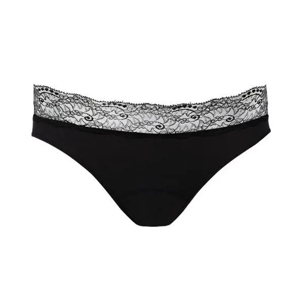 ZD ZERO DEFECTS Diana Mid-rise Lace Brief – Softness With Soy Fiber Color - Black