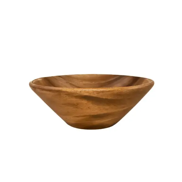 Likhâ Acacia Wooden Ra Bowl - Brown