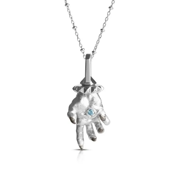 KASUN LONDON Hand Of The Protector Pendant November Topaz - Silver