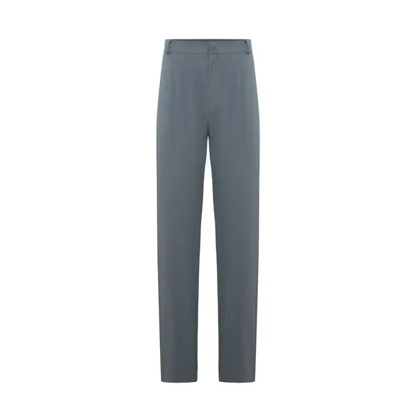 PCFG Cotton Blend Striped Woven Casual Pant - Grey