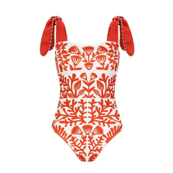 JESSIE ZHAO NEW YORK Coral Reversible One-piece Swimsuit - Red