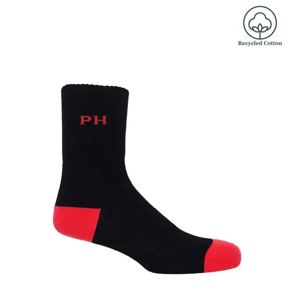 PEPER HAROW - MADE IN ENGLAND Reversible Sport Socks - Black