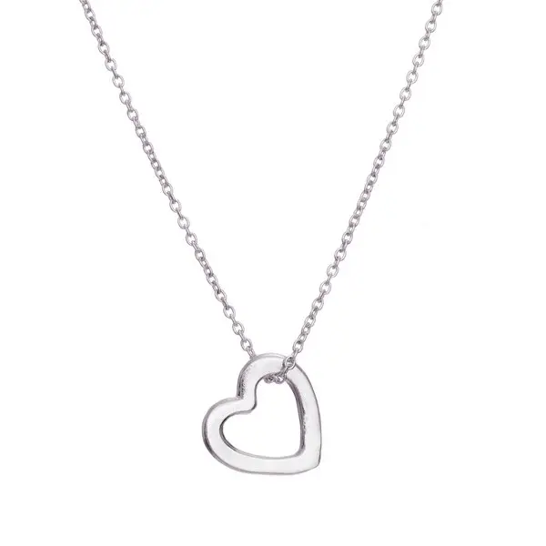 POSH TOTTY DESIGNS Sterling Mini Open Heart Necklace - Silver