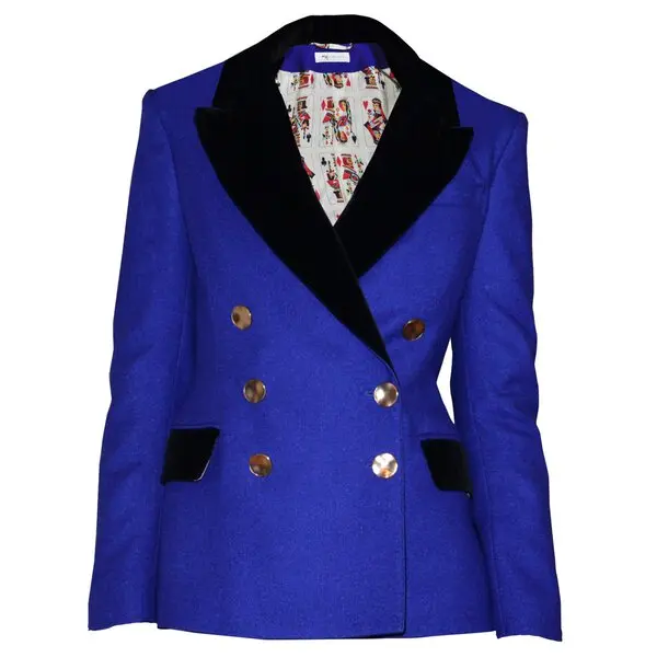 MY PAIR OF JEANS Blue / Black Poker Blazer - Blue/black