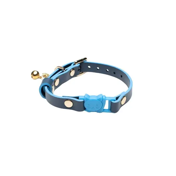 Zoë Pet Atelier Leather Cat Collar Navy - Blue