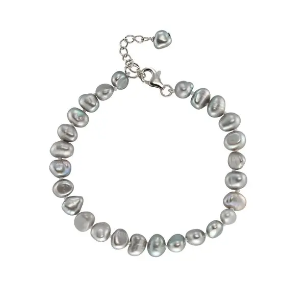 AUREE JEWELLERY Alderley Pearl & Sterling Silver Bracelet - Grey