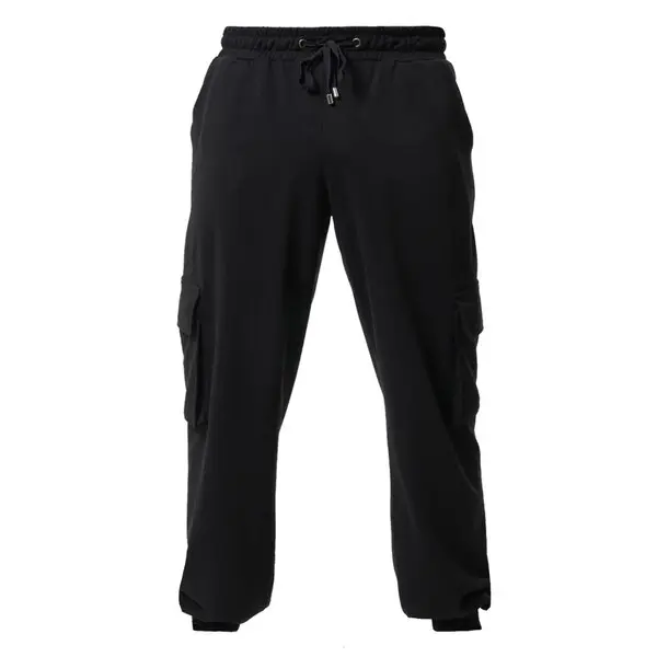 METAMORPHOZA Cotton Cargo Trousers - Black