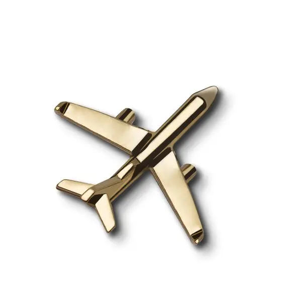 MAKE HEADS TURN En Metal Pin Plane - Gold
