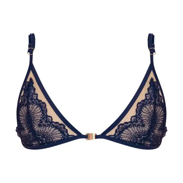 IVY SWIMWEAR Bianca In Navy Lace Top - Blue
