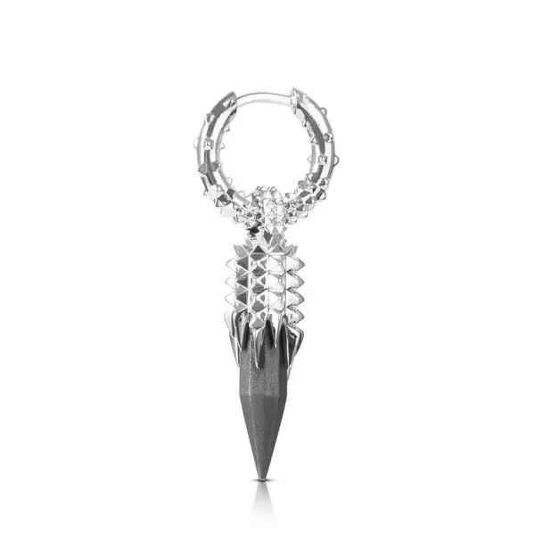 KASUN LONDON Dagger Hoops - Silver
