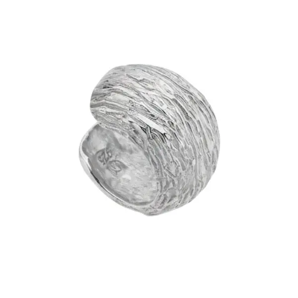 LINYA JEWELLERY Fery Striped Cartilage Earring - Silver