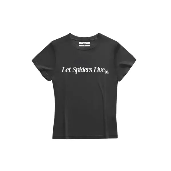 DONT EAT THE HOMIES Let Spiders Live Baby Tee - Black