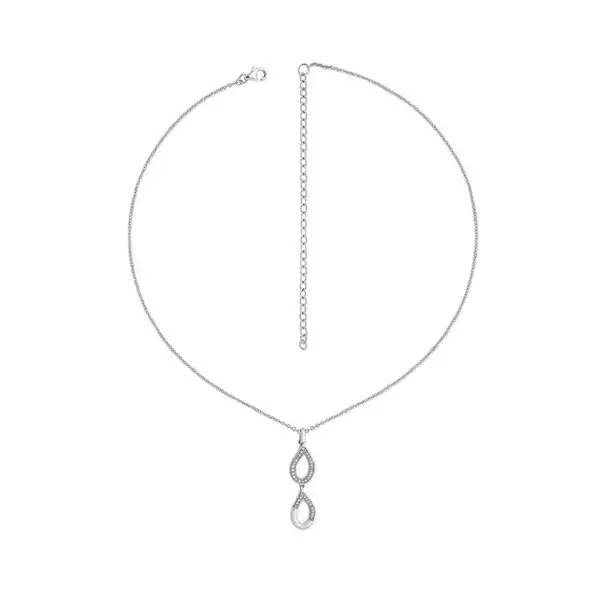 LUCY QUARTERMAINE Double Melting Diamond Pendant - Silver