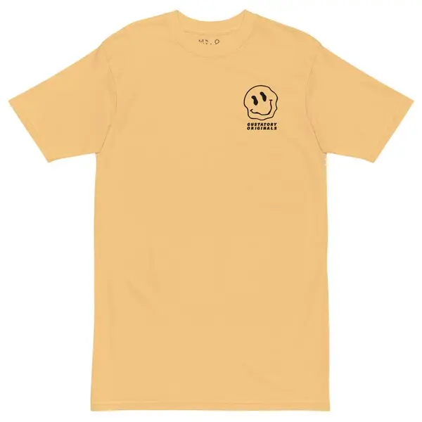 ANCHOR & CREW Vintage Gustatory Originals Have A Nice Day Heavy Cotton Embroidered T-shirt - Yellow