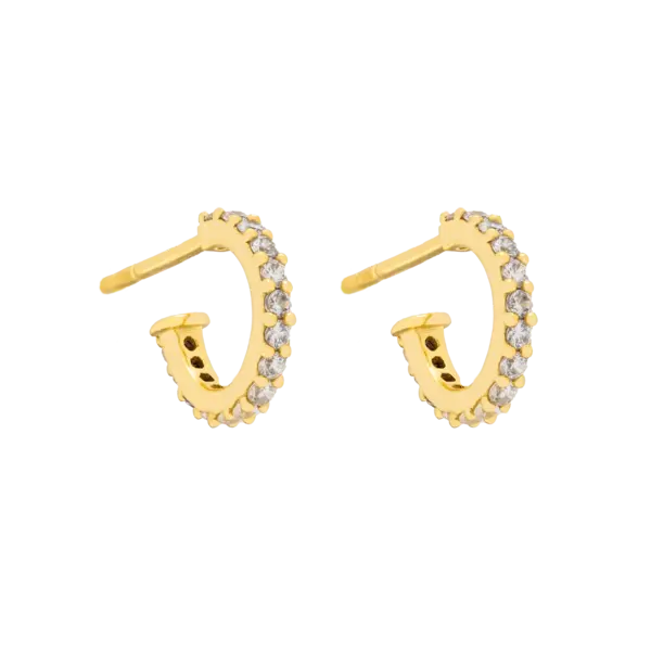 LAVANI JEWELS Eclectic Shine Small Hoops - White