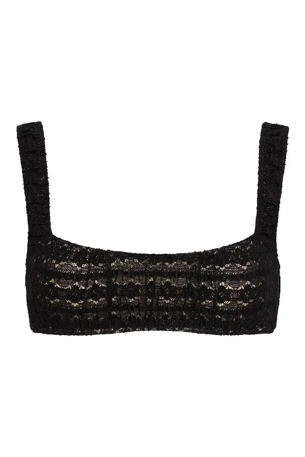 MONTCE Daisy Lace Zoe Bikini Top - Black