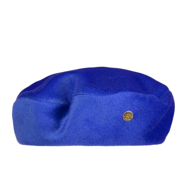 SIBI HATS Cobalt Cashmere Beret Hat - Blue