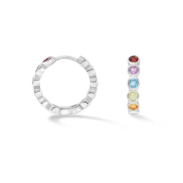 DOWER & HALL Tutti Frutti Huggie Hoops Sterling - Silver