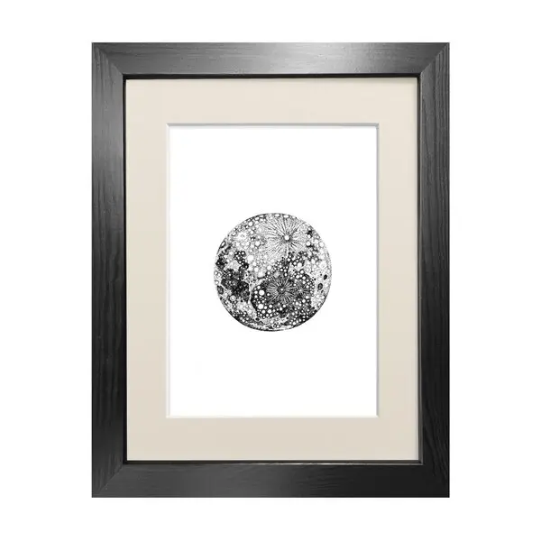EMILY CARTER Lunar' Fine Art Print A4 - Black