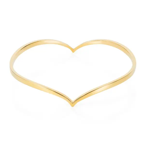 LEE RENEE Heart Bangle - Gold