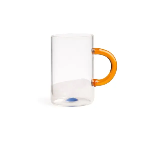 And Jacob Small Coffee Glass Cup With Handle - Yellow