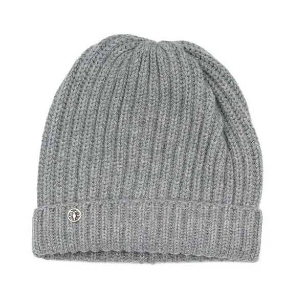 BEL CASHMERE Knitted Cashmere Hat - Grey