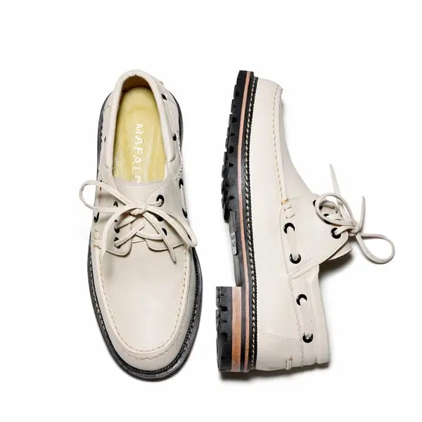 MAFALDA Donatela Off Boat Shoes - White