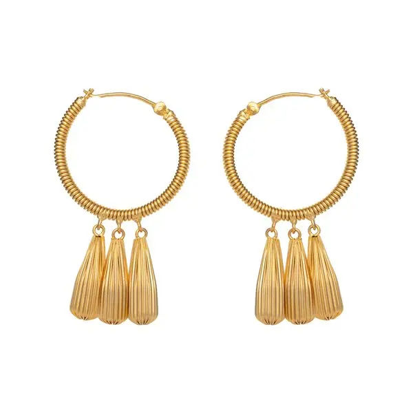 MERAKI BY RASHMI BAJAJ Gaia Plated Hoop Dangle Earrings - Gold