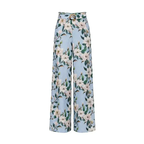 NUR KARAATA Tropic Twist Pant - Blue