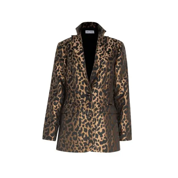 CIRCULAR PATH Gold / Black Donna Blazer Leopard-black - Gold/black