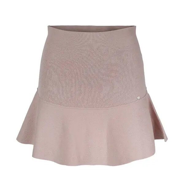 TIRILLM Neutrals "anita" Short Merino Wool Skirt - Beige