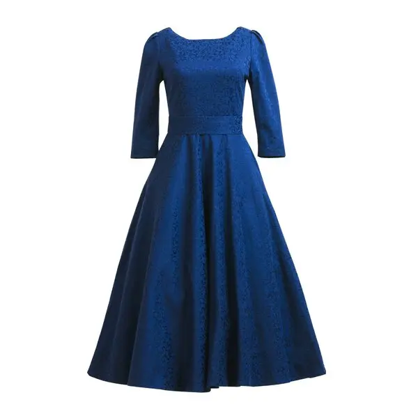 MATSOUR'I Jacquard Dress Alyzee - Blue