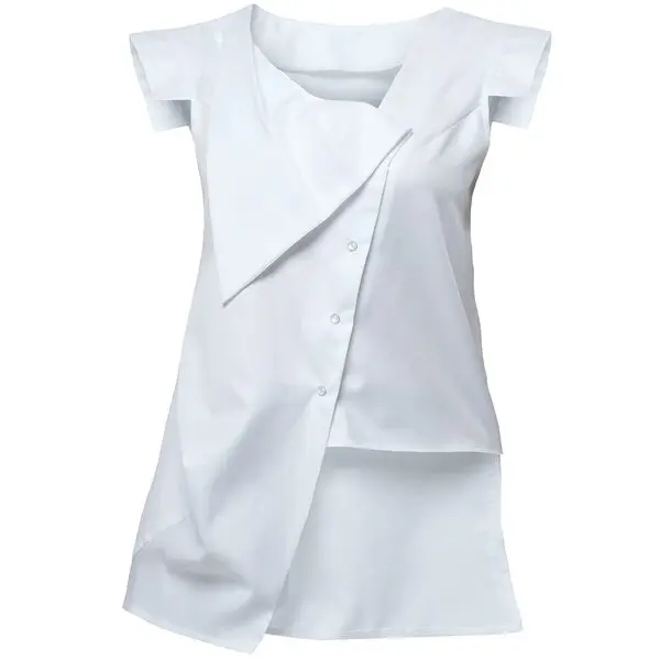 METAMORPHOZA Asymmetrical Buttoned Top
