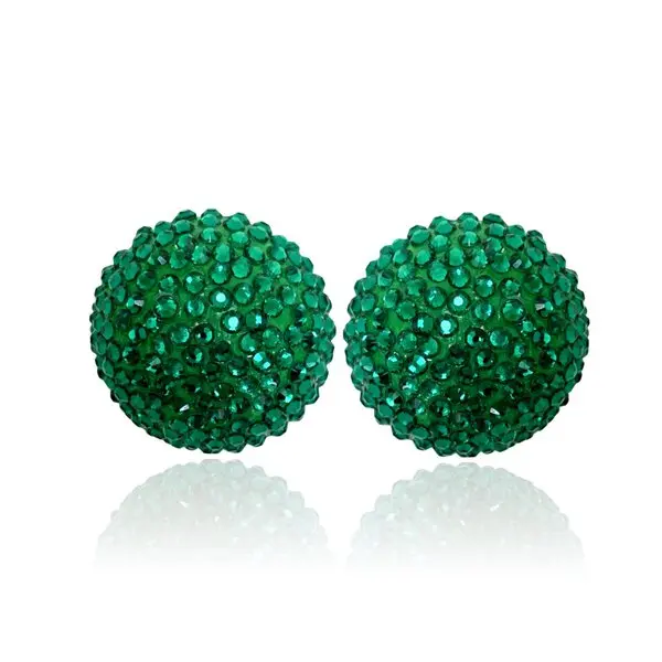 PINAR OZEVLAT Disco Pebble Earrings Emerald - Green