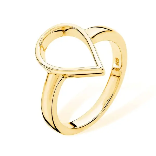LUCY QUARTERMAINE Open Petal Ring In Vermeil - Gold