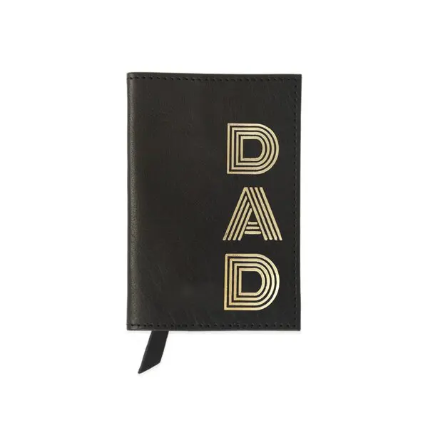 VIDA VIDA Classic Leather Passport Cover- For Dads - Black