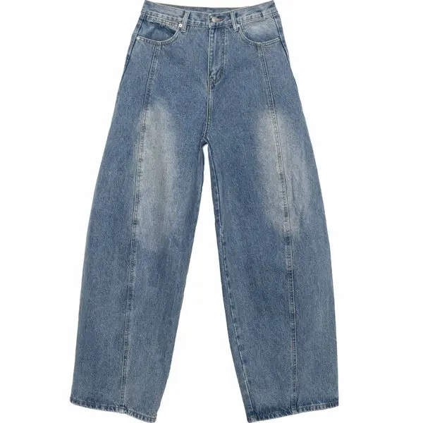 MUTE BY JL Lior Barrel Leg Jeans - Blue