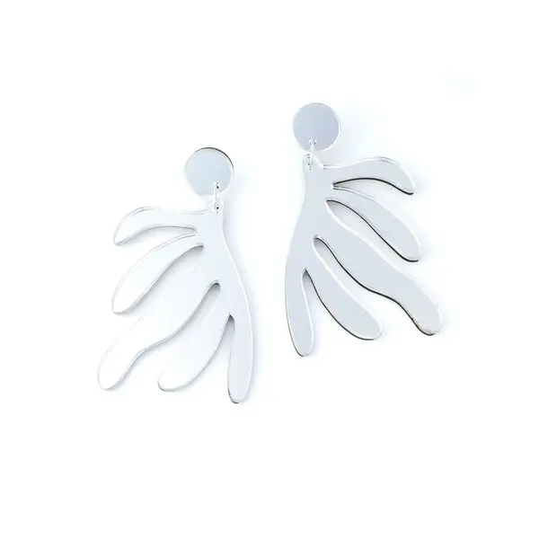 BY CHAVELLI Matisse Earrings In Mirror - Silver