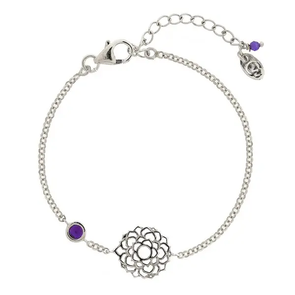 CHARLOTTE'S WEB JEWELLERY Crown Chakra Bracelet Amethyst - Silver