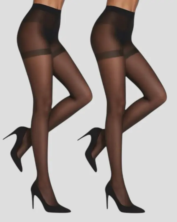 HIGH HEEL JUNGLE BY KATHRYN EISMAN 20 Denier The Daily Lift Tights 2 Pairs - Black