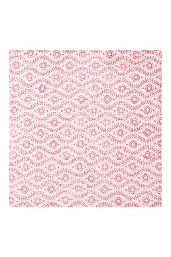 NOLOGO-CHIC Fresco Stripe Napkins With Wiggle Napkin Set Cotton Coral - Red