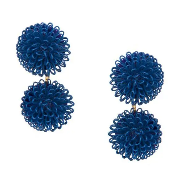 Pat’s Jewelry Double Pompom - Blue