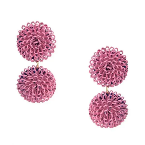 Pat’s Jewelry Double Pompom - Pink
